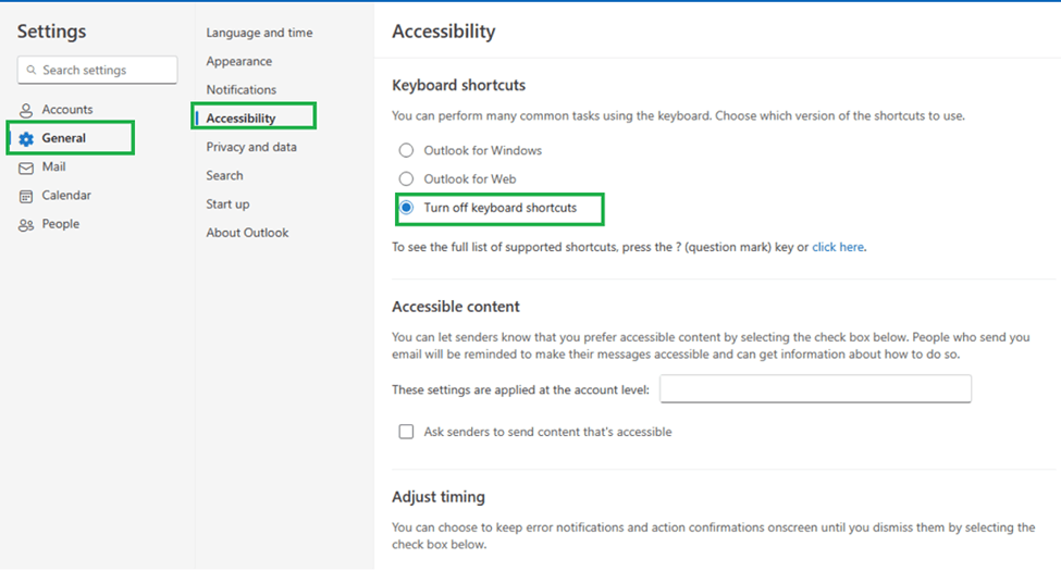 New Outlook has no option to disable hotkeys / shortcuts. - Microsoft Q&A
