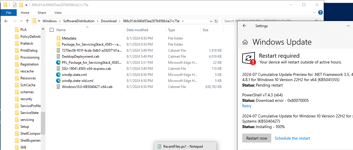 same update but different sizes - Microsoft Q&A