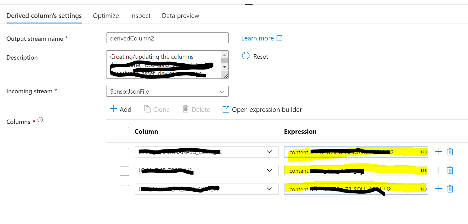 Automatize derived Column for normalization of JSON File - Microsoft Q&A