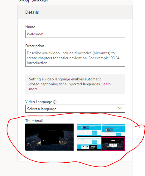 Change Video Thumbnail on SharePoint - Microsoft Q&A