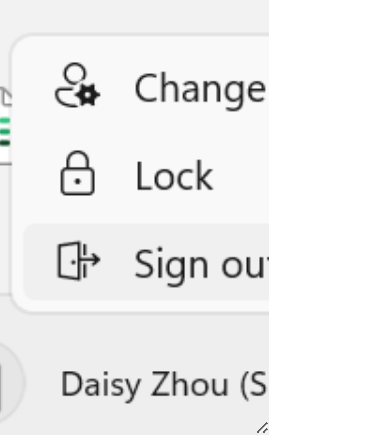 Why is the profile sign out option frozen for domain and local ...