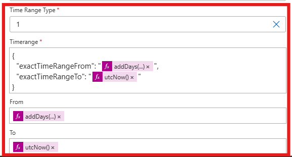 Azure Logic-app - Run query and list results V2 (Preview) - Time Range - Microsoft Q&A