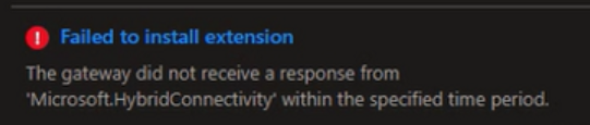 In Azure - Windows Admin Center Extension Install Failing - Microsoft Q&A