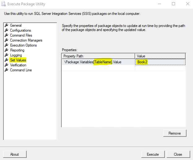 Execute Package Utility Pass variables to package - Microsoft Q&A Execute Package Utility Pass variables to package - Microsoft Q&A
