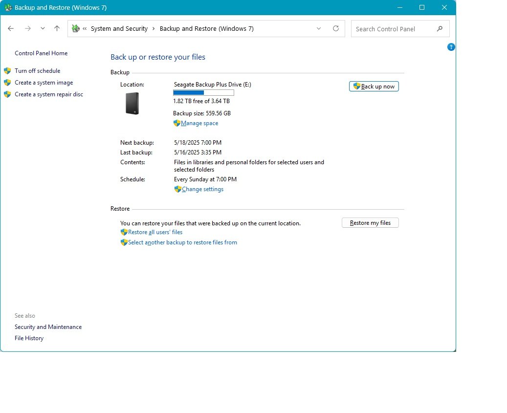 File history is not backing up my files but says it did! - Microsoft Q&A