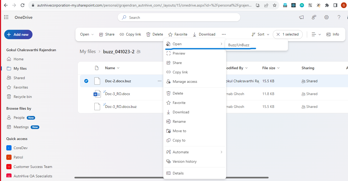 Custom Open option in File handler for OneDrive web application - Microsoft Q&A