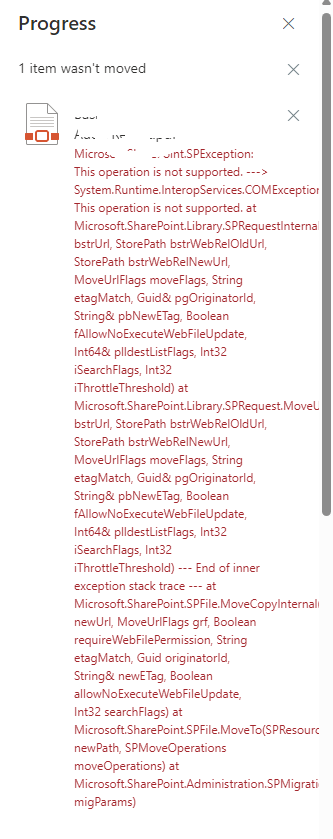 SharePoint Online throws error "Microsoft.SharePoint.SPException: This ...