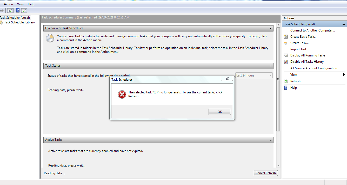 Task Scheduler Problem In ""Windows 7 Ultimate"" - Microsoft Q&A