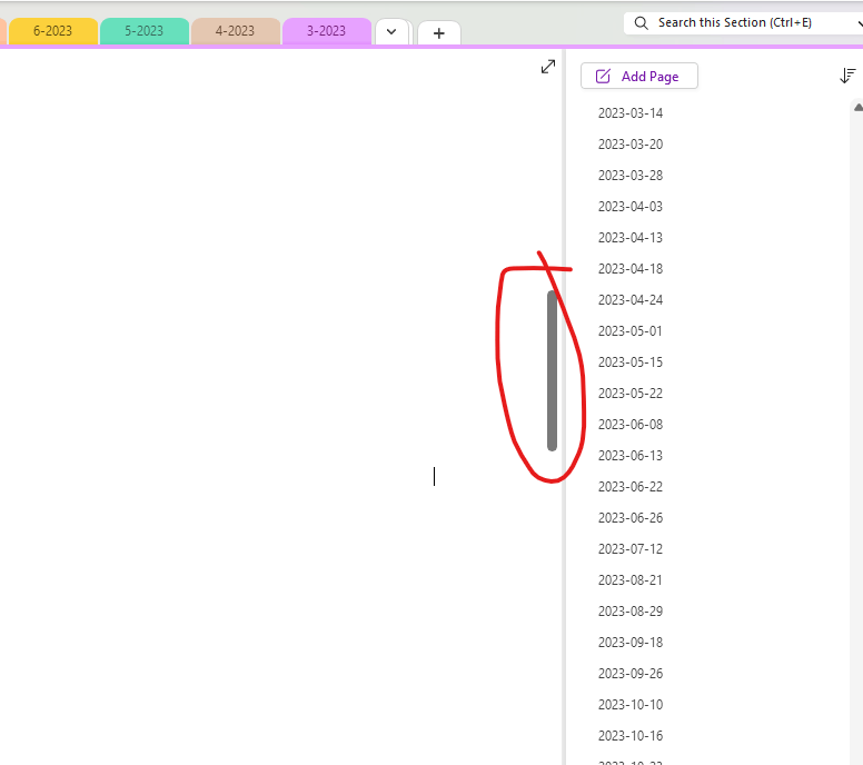 Turn off auto-hiding vertical scrollbar in OneNote? - Microsoft Q&A