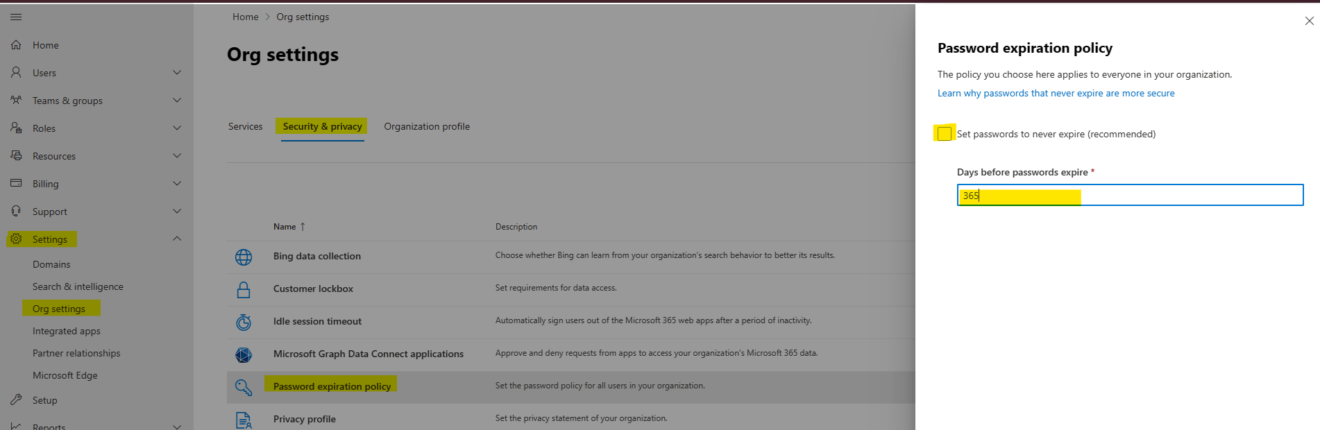 Password to expire every year - Microsoft Q&A