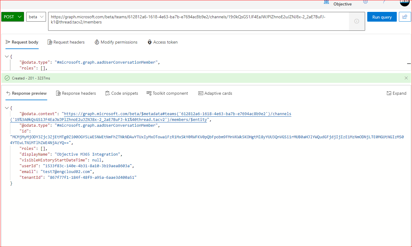 Why does Shared channel member added from graph API doesn't have ...