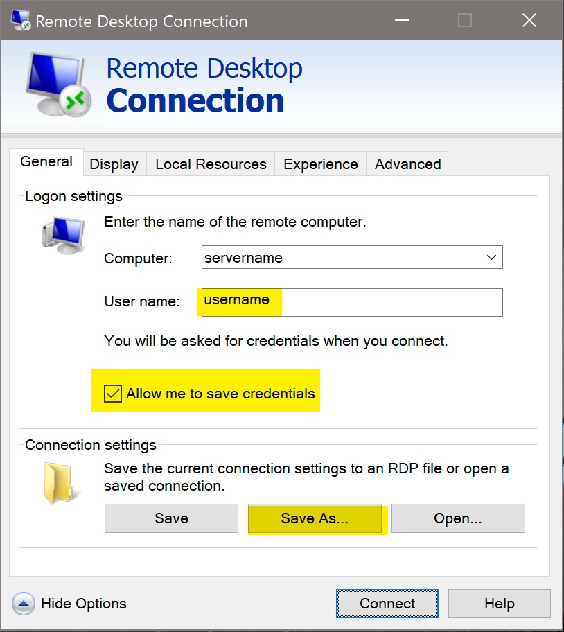 Rdp A Server By Command Line Microsoft Qanda