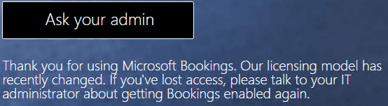 Problems accesing Microsoft Bookings - Microsoft Q&A