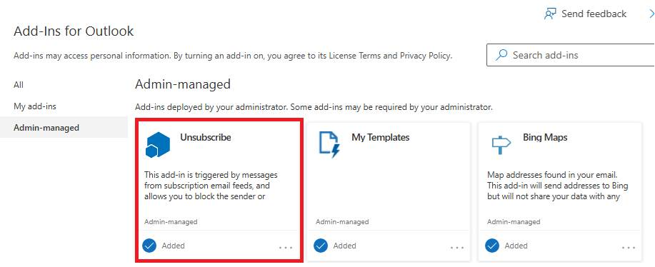 Emails with Unsubscribe link get Unsubscribe button - Microsoft Q&A