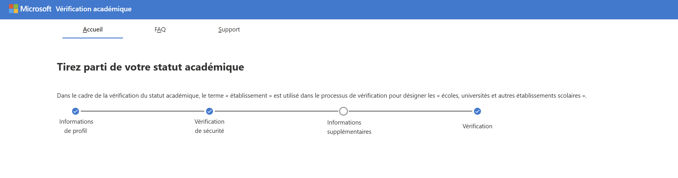 Blocage vérification étudiant Microsoft 365 – formulaire incomplet ...