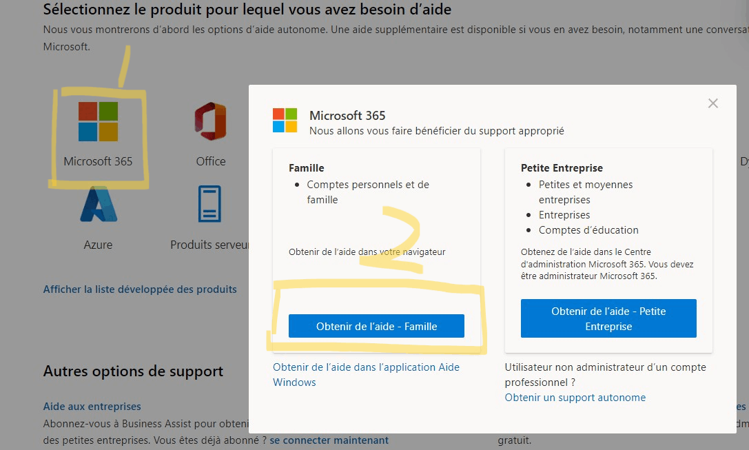 Contacter le support - Microsoft Q&A