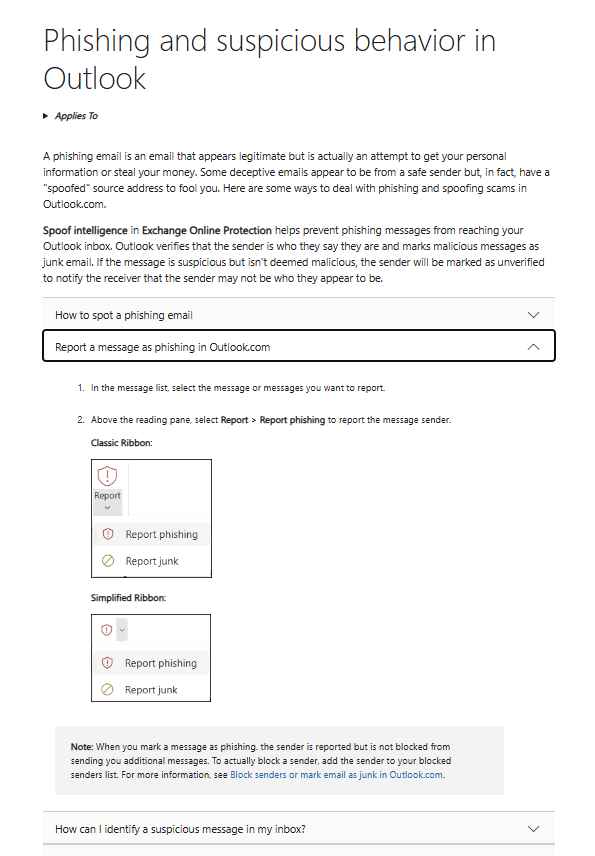 phishing scam - Microsoft Q&A