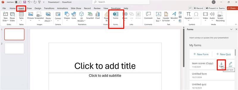 How to include quiz questions using Forms plus Powerpoint plus Teams ...