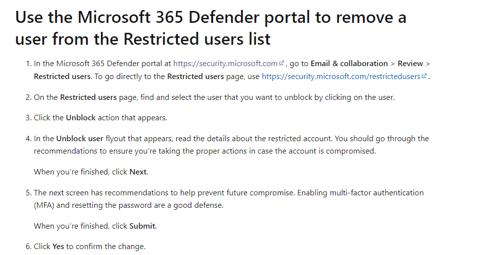 Remote Server returned '550 5.1.8 Access denied, bad outbound sender AS(42004)' - Microsoft Q&A