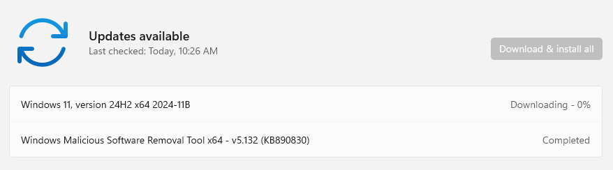 Clients do not download 24H2 update from wsus - Microsoft Q&A