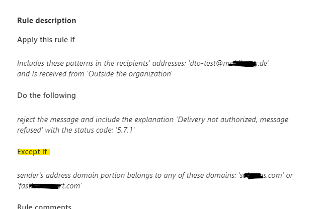 Mail Flow Rule Does Not Block Emails To Dl If Domain Is Not Allowed Microsoft Qanda 5336