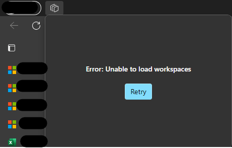 Workspaces Error - Microsoft Q&A