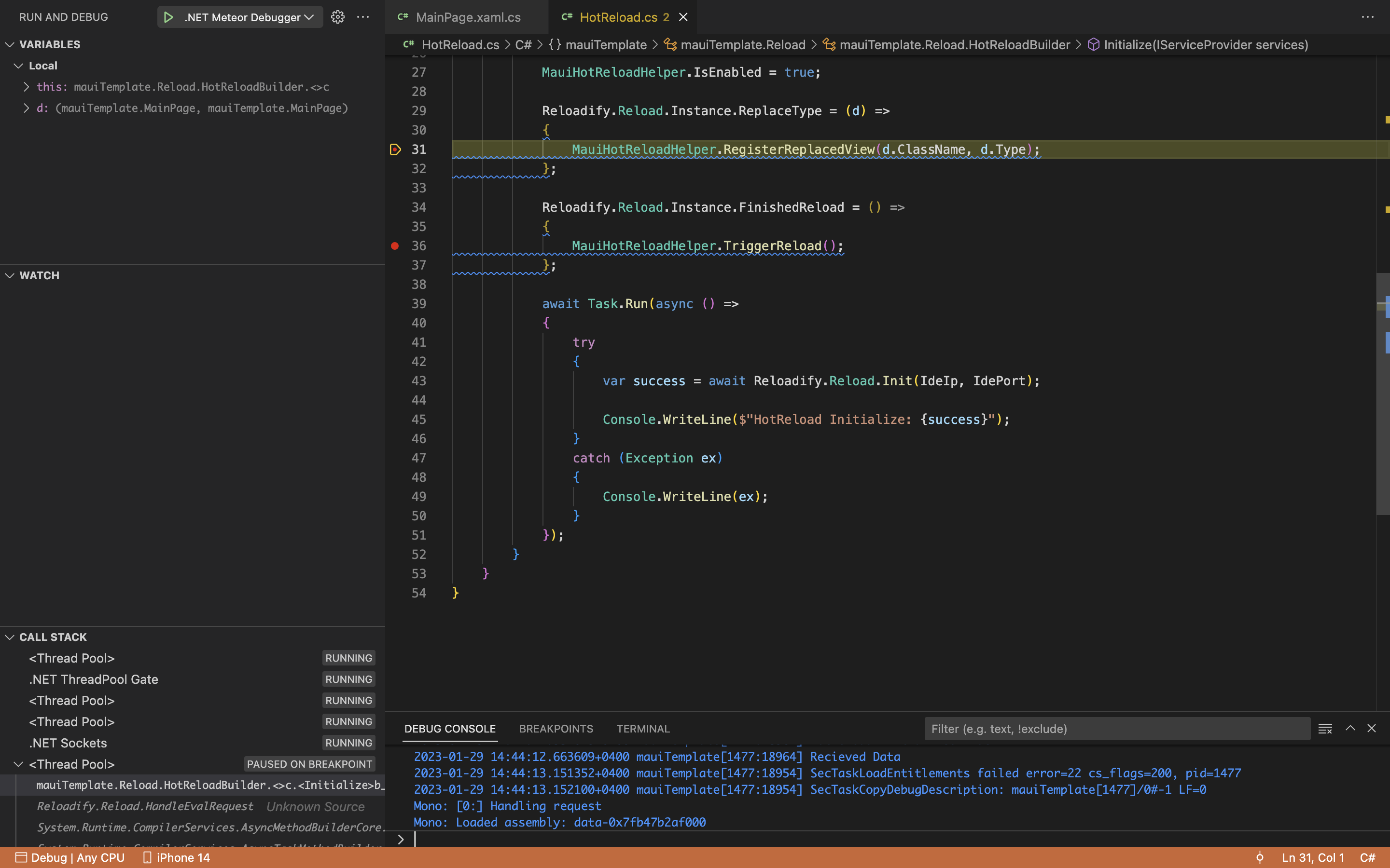 How to use MauiHotReloadHelper - Microsoft Q&A