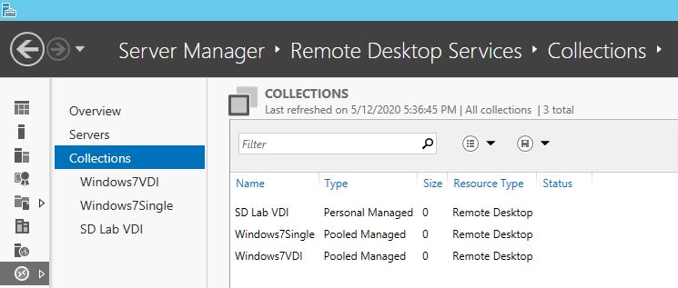 Remove RDVH server - You must delete all virtual desktop collections before deleting the ...