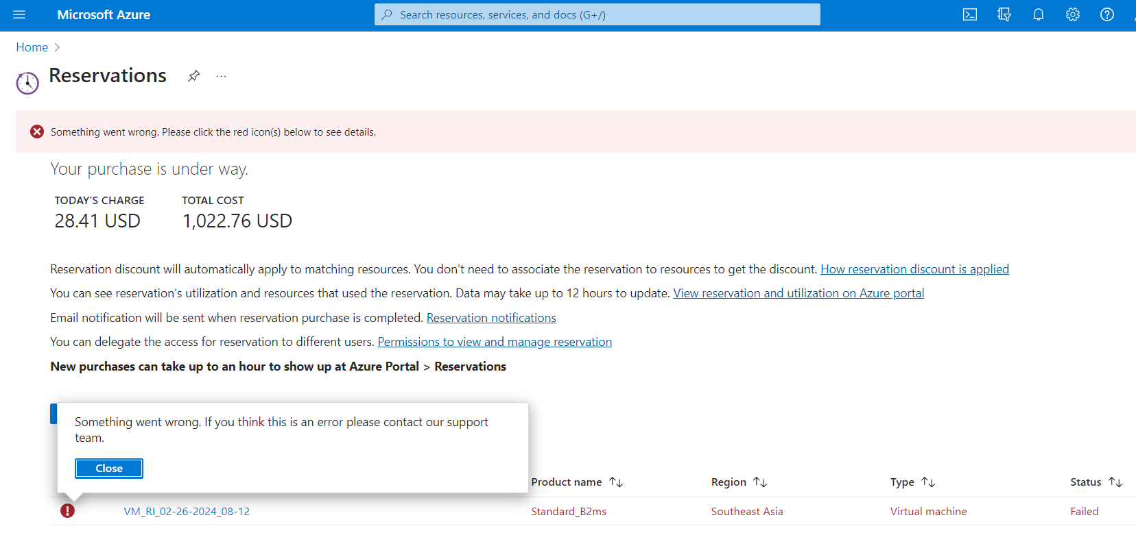 Something went wrong. If you think this is an error please contact our ...