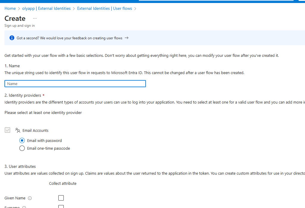 Entra External Tenant - Signup flow - doesnt seem to be supported inspite of document says it is ...