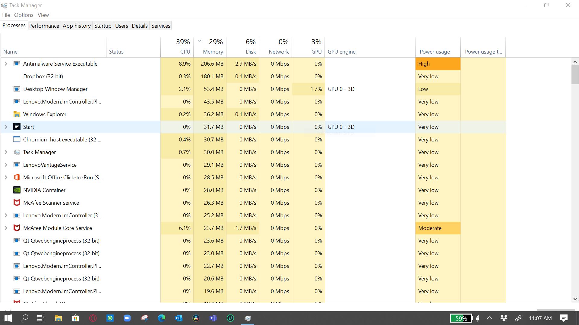 Very high ram usage in windows 10 and brightness issue(screen becomes ...