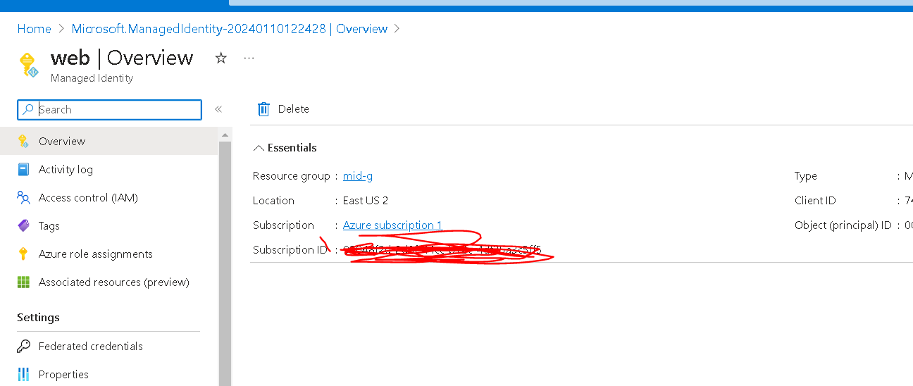 ALthough managed ID is available not showing when I tried to create ...