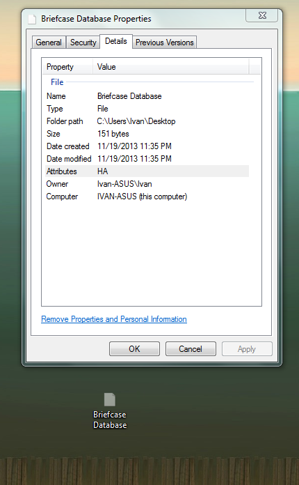 Microsoft Briefcase Database - Microsoft Q&A
