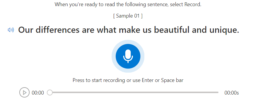 Azure Creating Custom Voice can i created from audio samples or i only ...