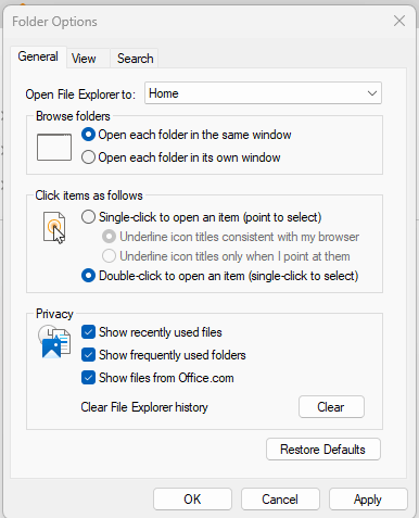 windows 11 file explorer no longer showing recent files - Microsoft Q&A