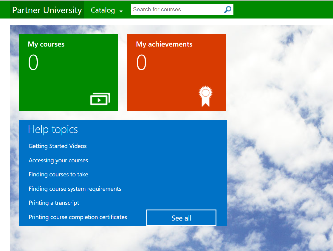 unable to do surface pc partner training. below partner university links open but nothing works ...