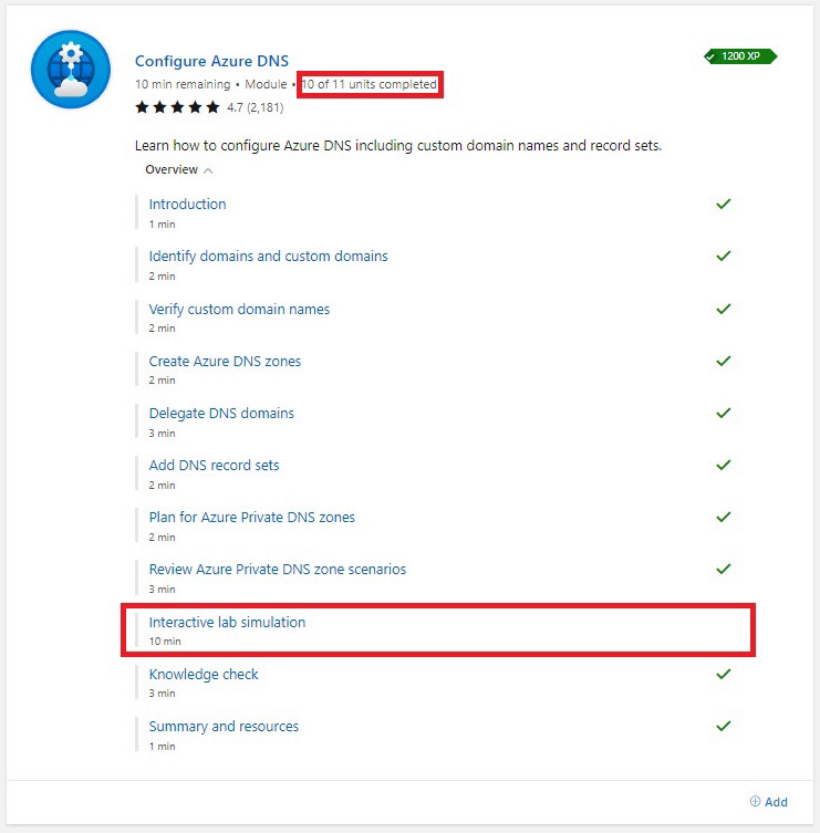 Missing Modules to complete AZ-104 but i can not find which ones are missing as "the unit ...