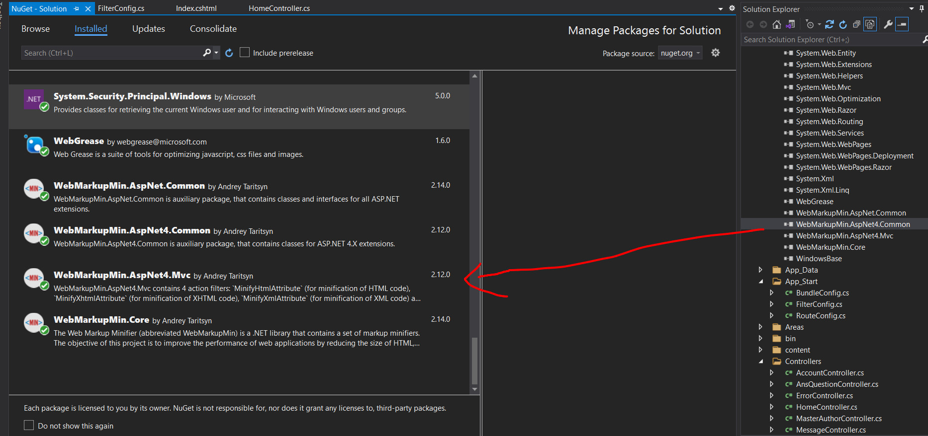 WebMarkupMin.AspNet4.Mvc not working - Microsoft Q&A