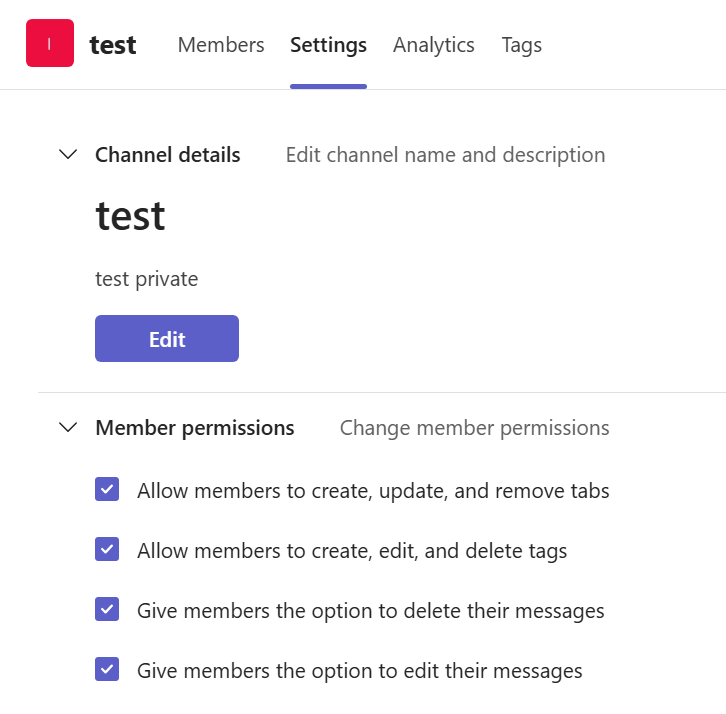 Why don't I have an "edit post" button in microsoft Teams channel post ...