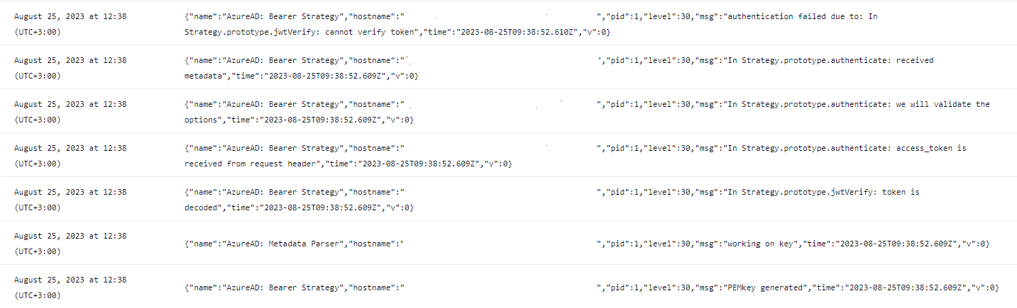 Passport Azure Ad Received Cannot Verify Token Message When I Deploy My Nodejs Service On