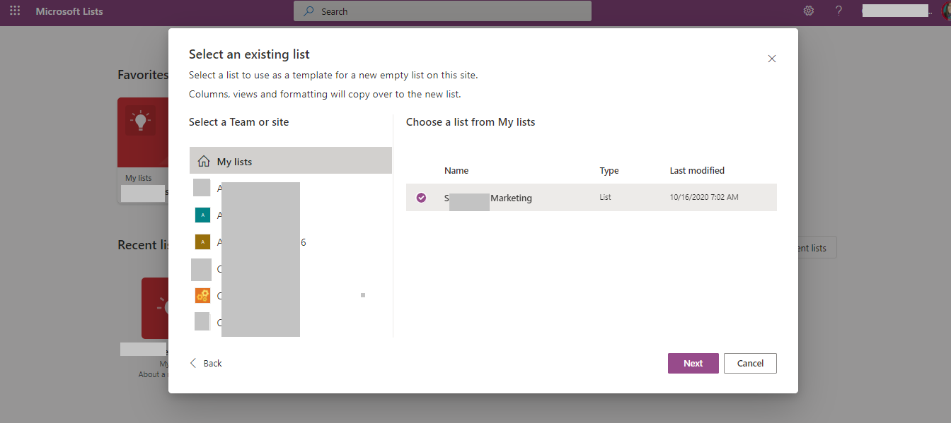 Can't acces a List in Microsoft Lists!!!! - Microsoft Q&A