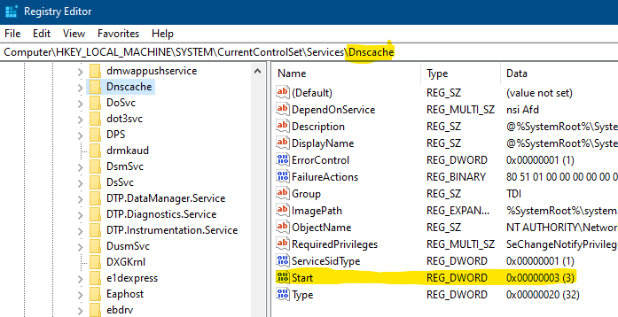 Help! Network discovery won't stay on / can't start DNS Client service ...