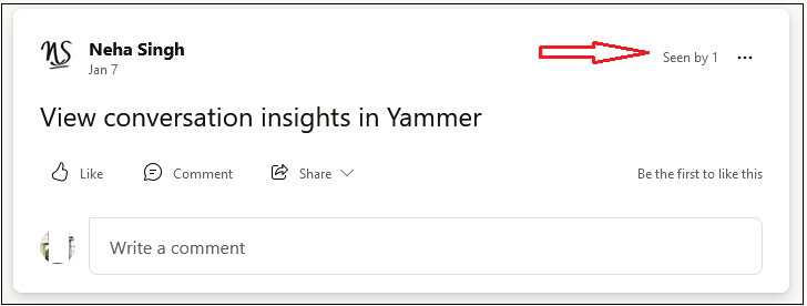 How can I see who viewed yammer posts? - Microsoft Q&A