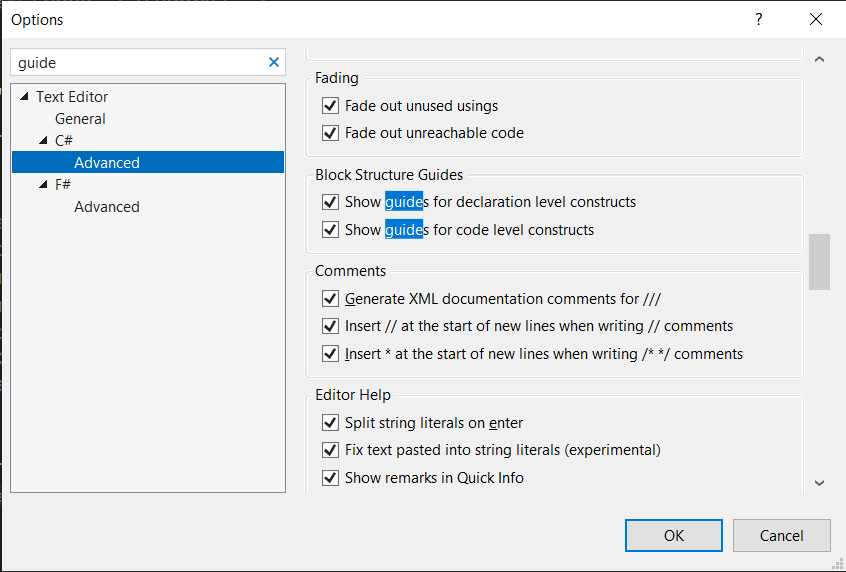 My visual studio Structure Guidelines has bug - Microsoft Q&A