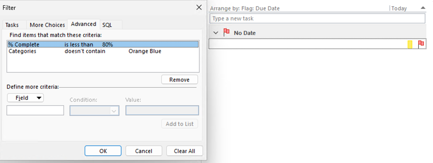 How to customize the task list display in Outlook (classic, desktop ...