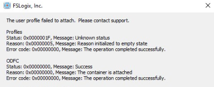 FSLogix not mouting disk after second login. metadata file disappear ...