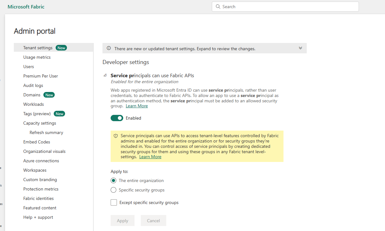 Change ServicePrincipalAccess programmatically - Microsoft Q&A Change ServicePrincipalAccess programmatically - Microsoft Q&A