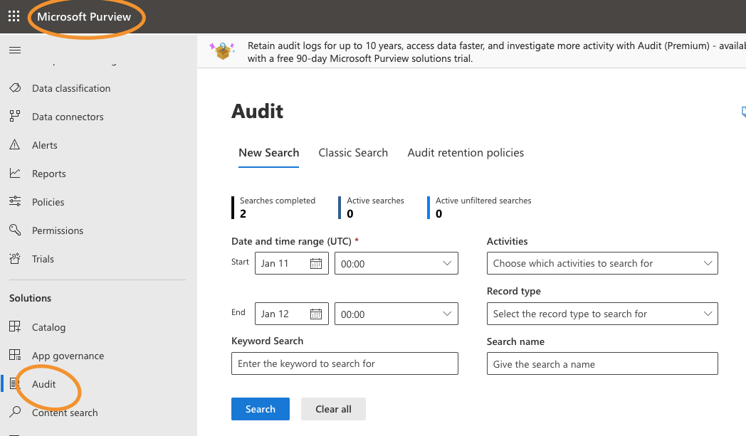 Microsoft 365 Defender - Audit log - correct set date - Microsoft Q&A