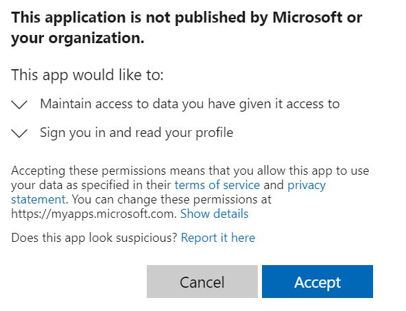 Regarding the Azure Application Branding Privacy / Terms & Conditions ...