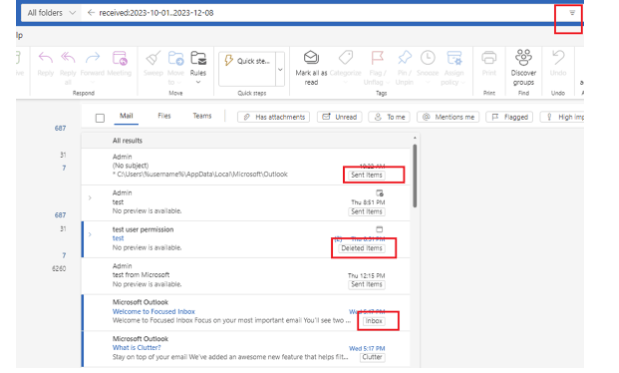 Outlook inbox emails from the past 3 months have disappeared, but are ...
